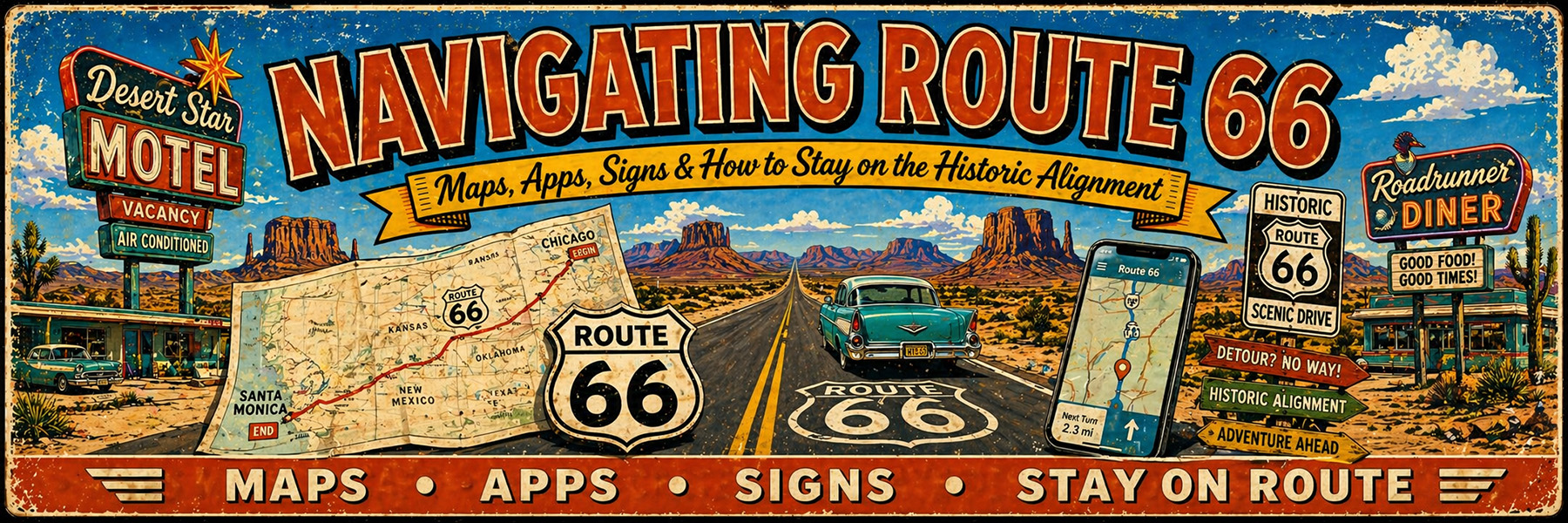 Navigating Route 66 │ Maps, Apps, Signs & How to Stay on the Historic ...